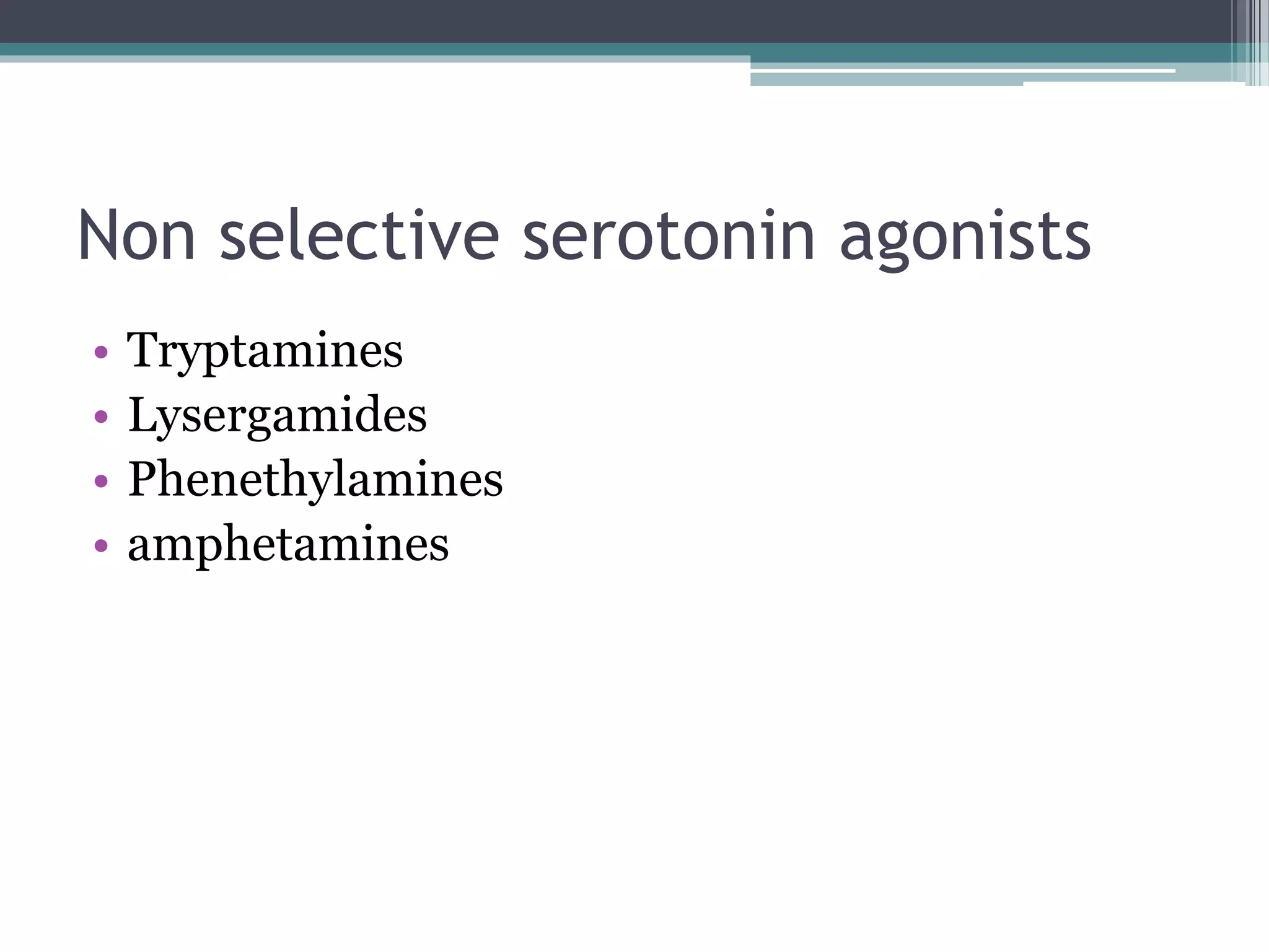 Serotonin; receptors, function and chemistry | PPT