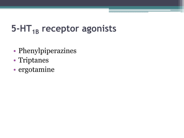 Serotonin; receptors, function and chemistry | PPT