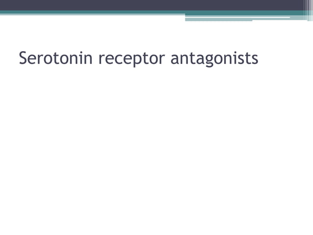 Serotonin; receptors, function and chemistry | PPT