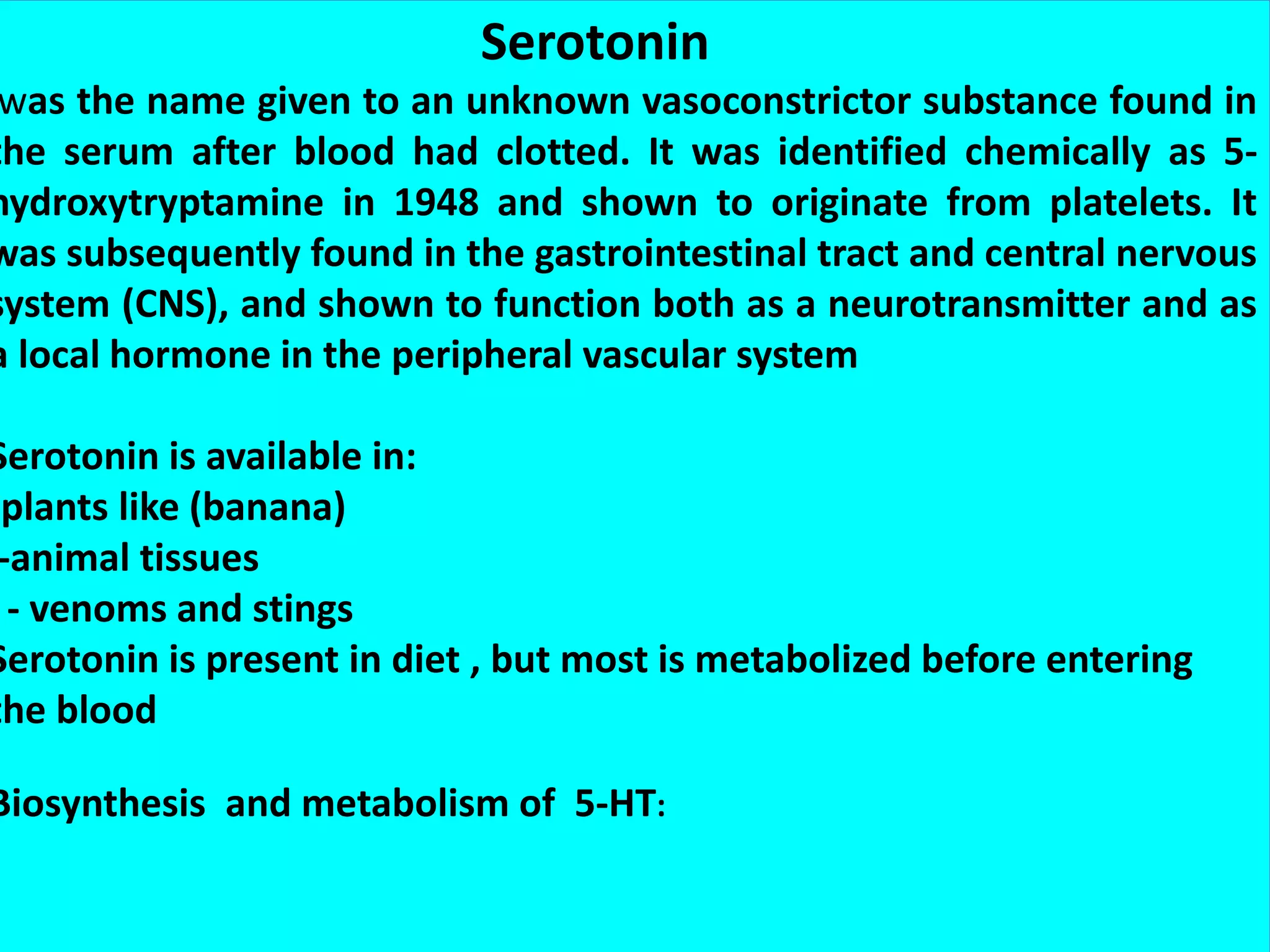 Serotonin | PPTX