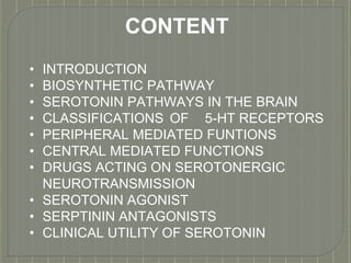 serotonin.pptx | Endocrine and Metabolic Diseases | Diseases and Conditions