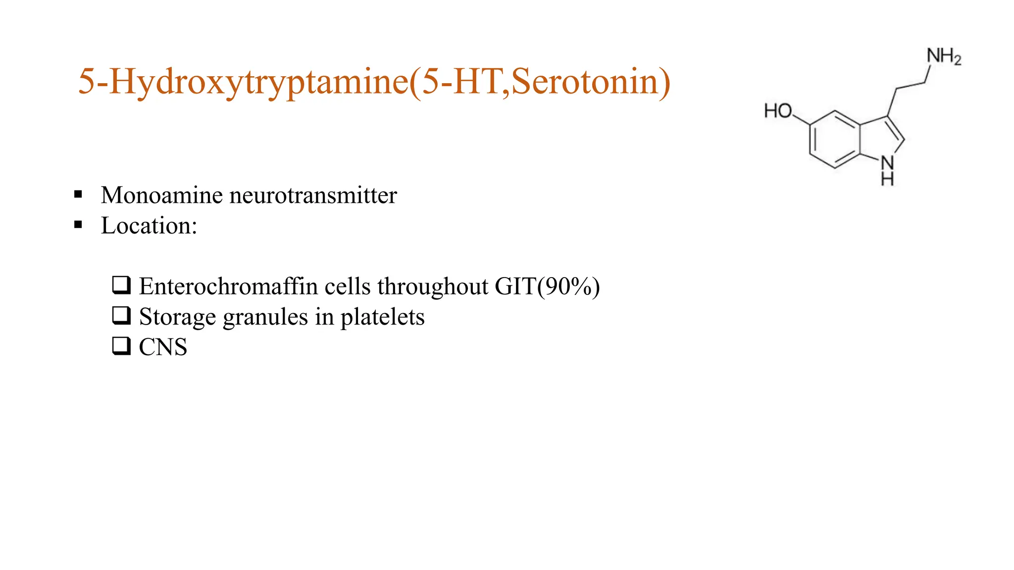 Serotonin physiological and pathophysiological role.pptx