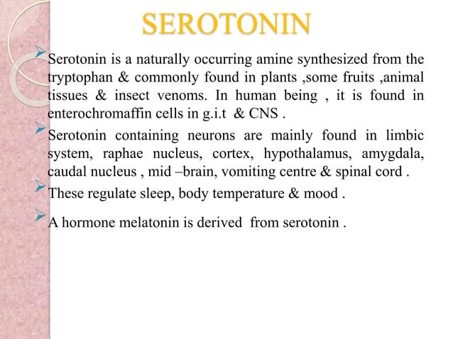 Serotonin & Their antagonists | PPTX | Endocrine and Metabolic Diseases ...