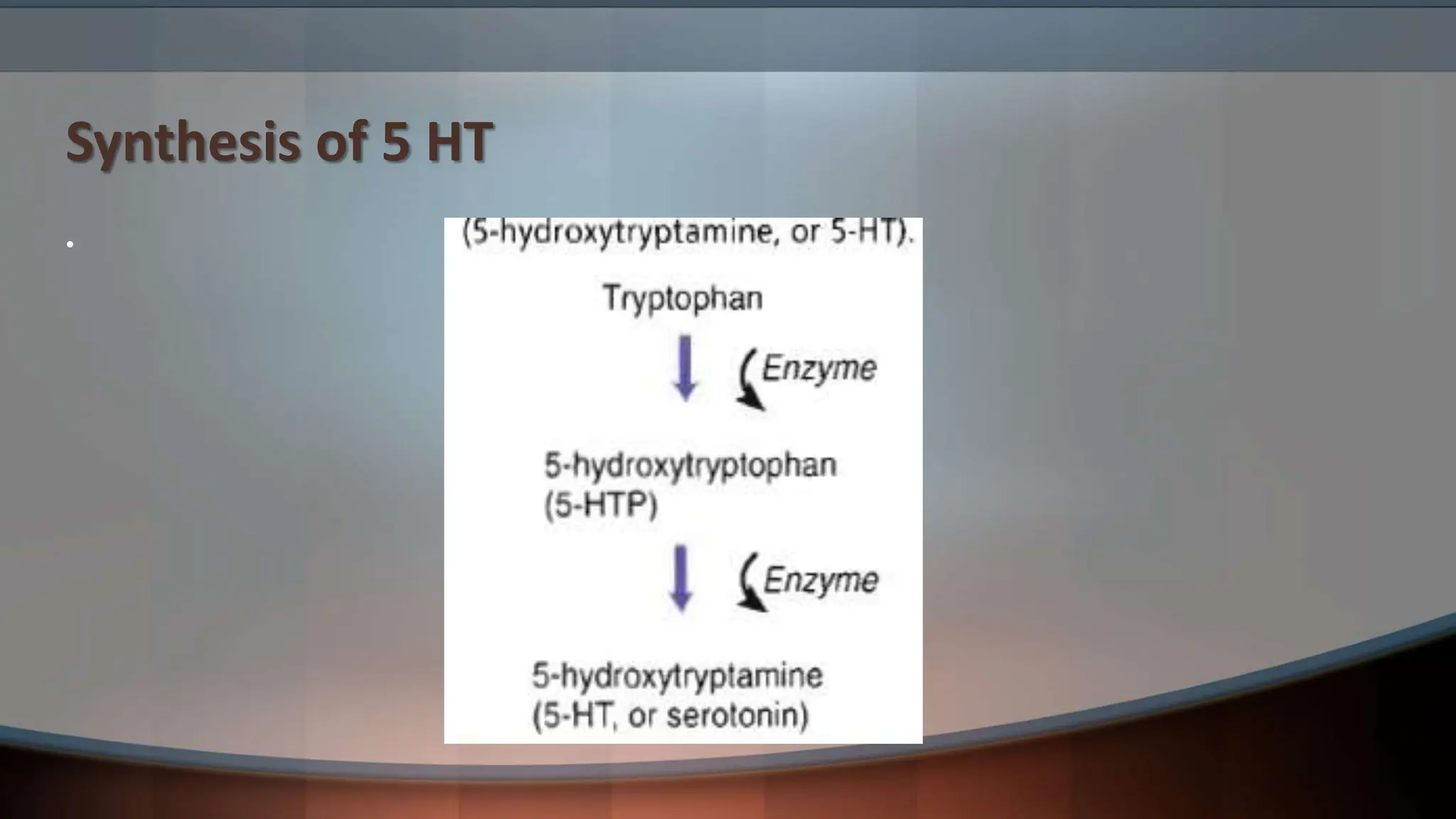 Serotonin ( 5 HT).Neurotransmitter, ppt. | PPTX