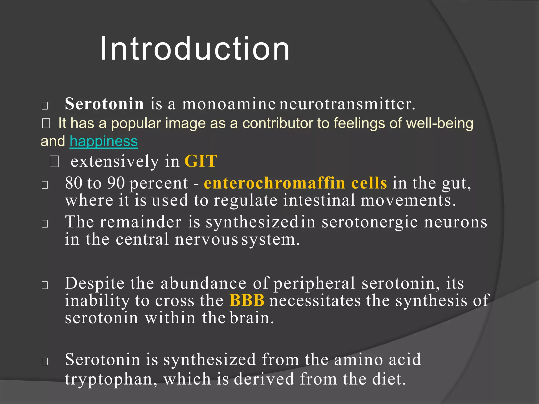 Serotonin pharmacology | PPTX