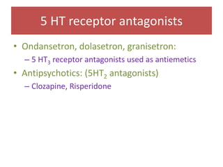 Serotonin and anti serotonin drugs | PPTX