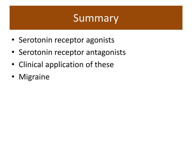 Serotonin and anti serotonin drugs | PPTX | Brain and Nervous System ...