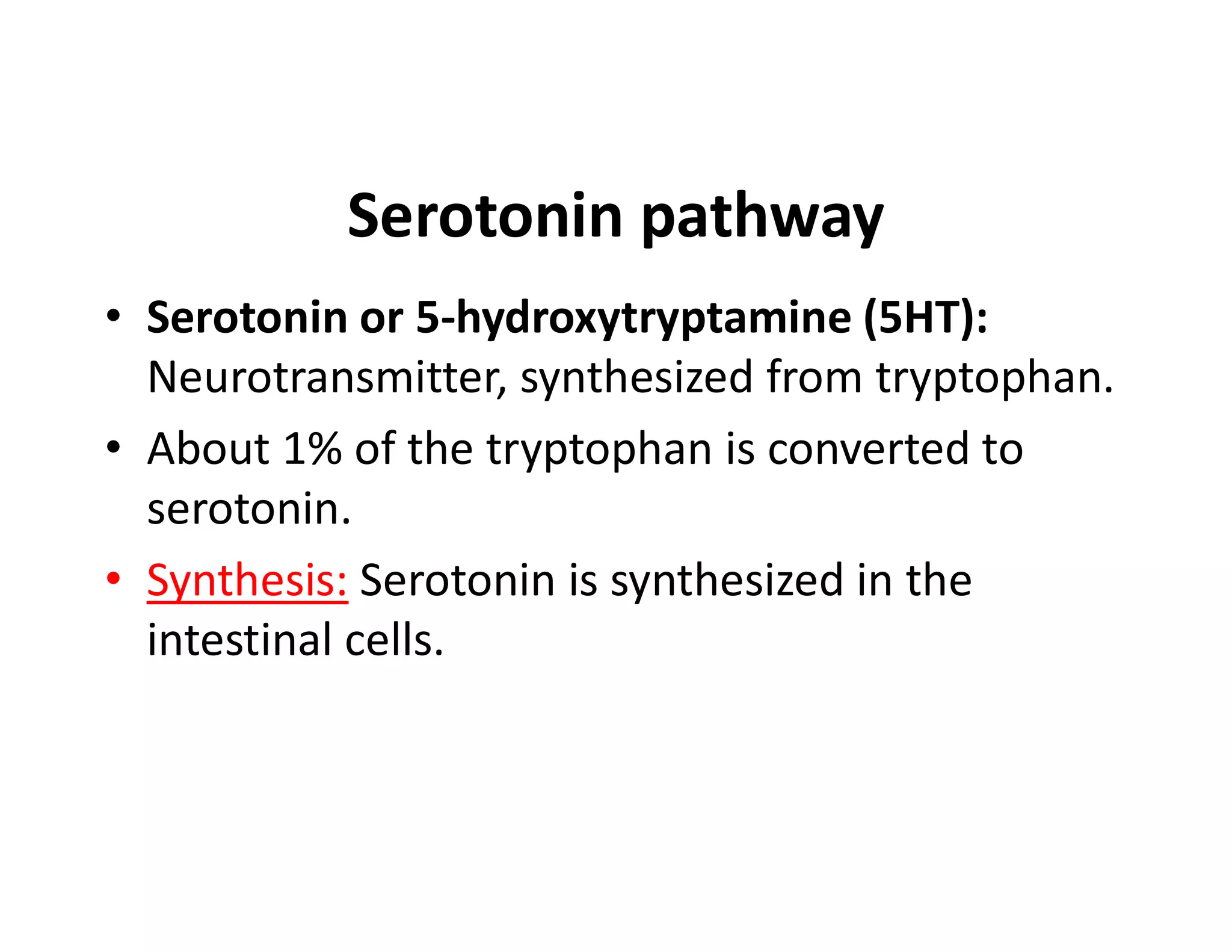 Synthesis of Serotonin and Melatonin | PDF