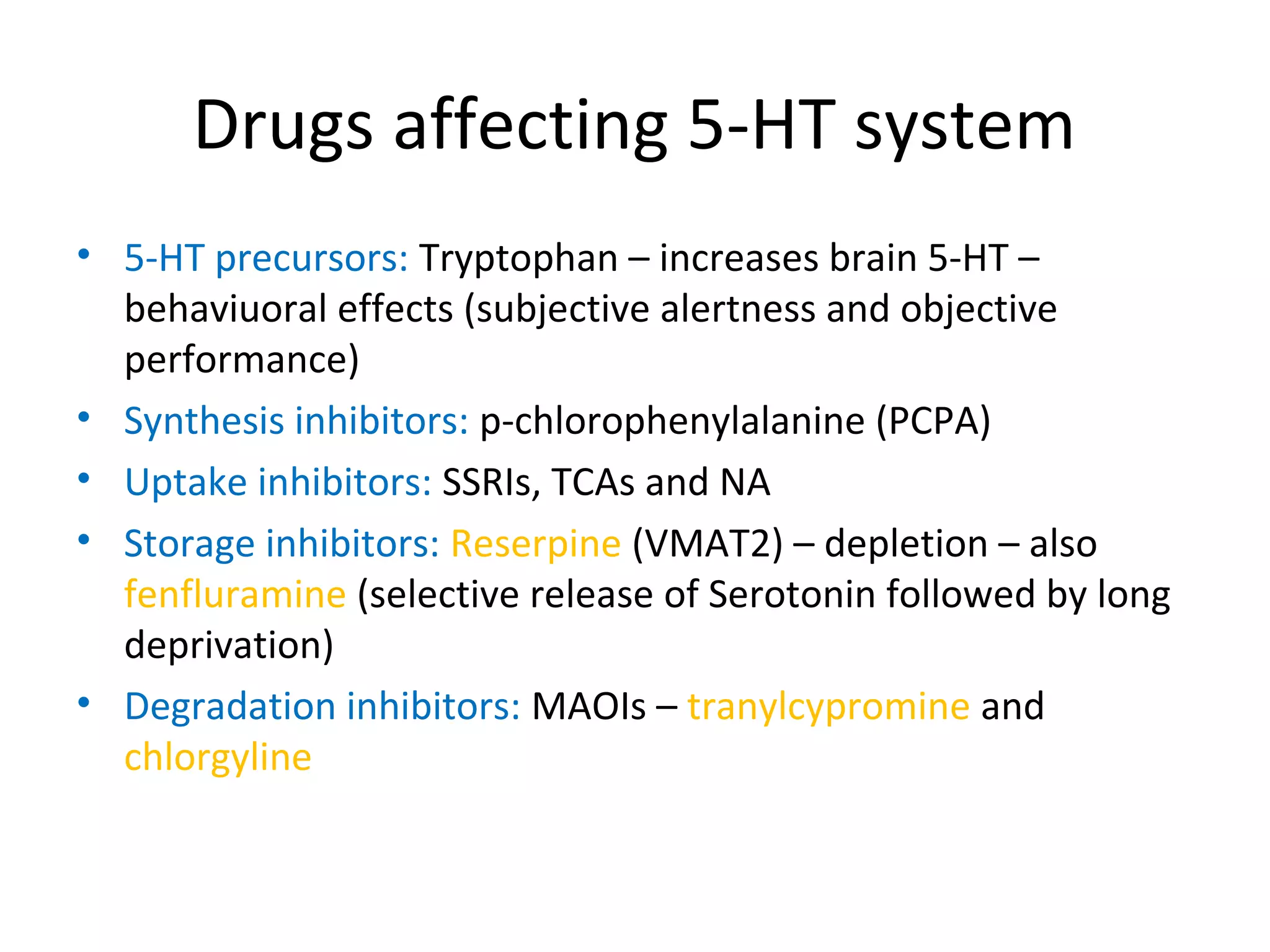 5-HT Pharmacology - drdhriti | PPT