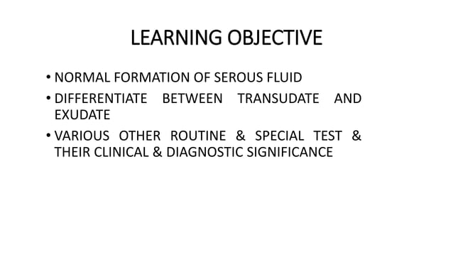 serous fluid Dr shweta [Autosaved].pptx | Lung and Respiratory Health ...
