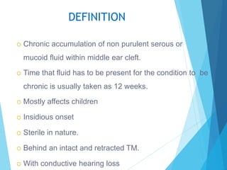 Serous otitis media | PPTX