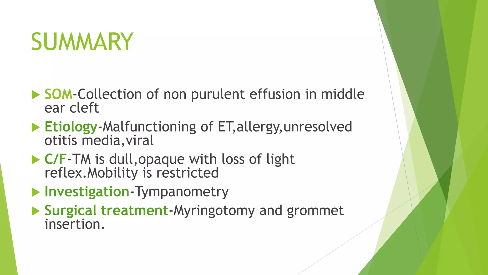 Serous otitis media | PPTX