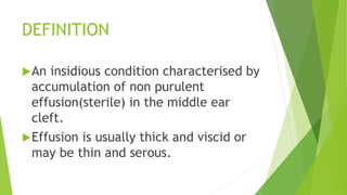 Serous otitis media | PPTX