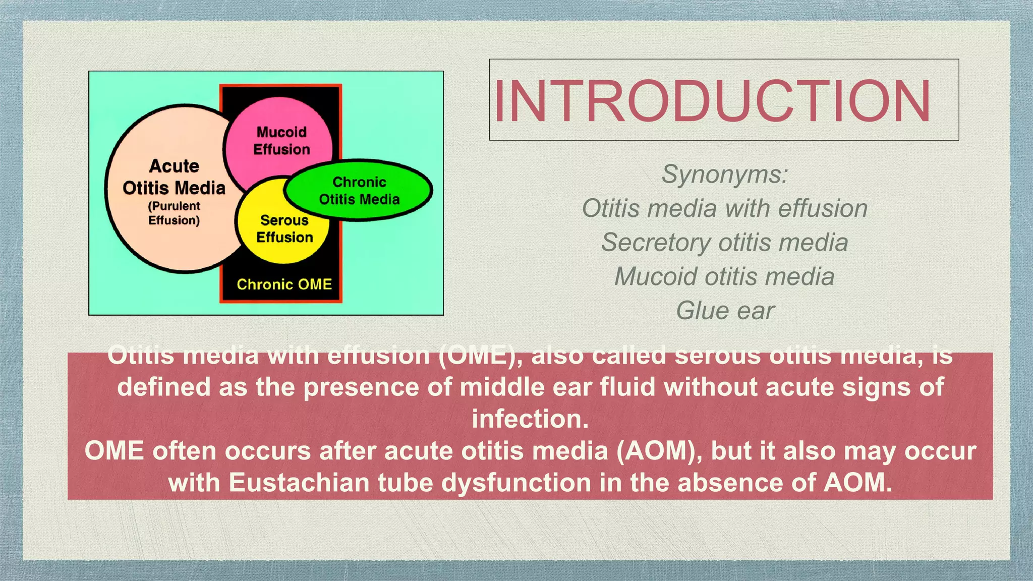 Serous Otitis Media (SOM) | PPTX