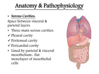 Serous pleural effusions and recent advances | PPTX