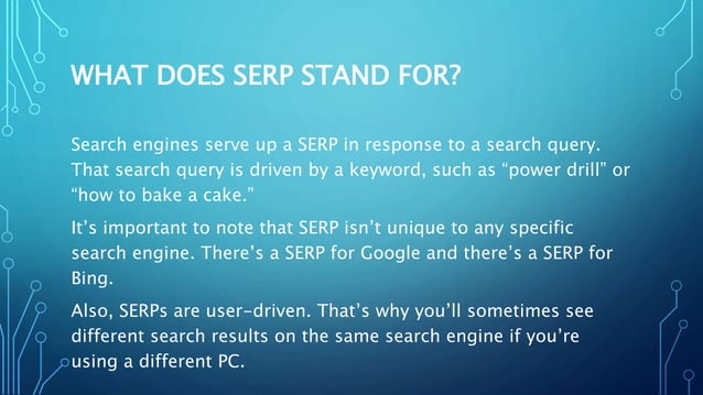SERP: All you need to know about #SERP | PPTX | Search | Internet