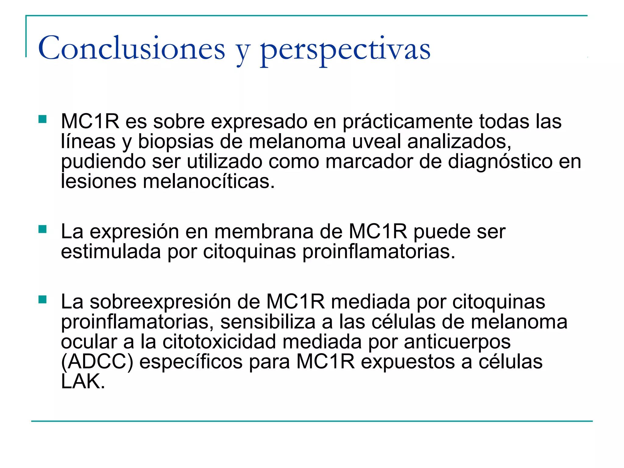 Citoquinas Proinflamatorias Inducen la Expresión del Receptor MC1R en ...