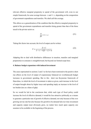 Super Haavelmo: balanced and unbalanced budget theorems and the ...