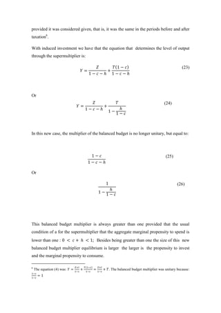 Super Haavelmo: balanced and unbalanced budget theorems and the ...