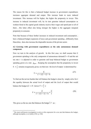 Super Haavelmo: balanced and unbalanced budget theorems and the ...
