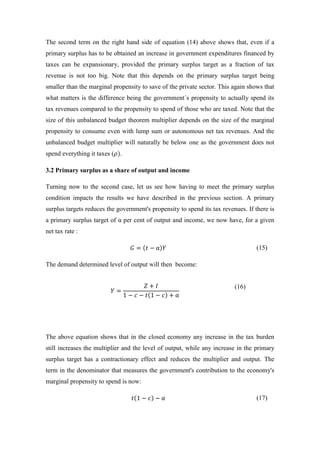 Super Haavelmo: balanced and unbalanced budget theorems and the ...