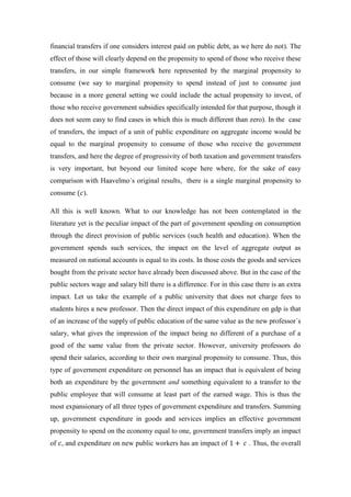 Super Haavelmo: balanced and unbalanced budget theorems and the ...