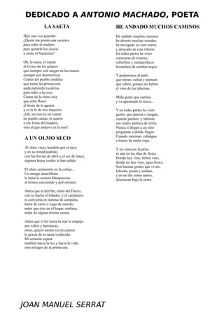 Serrat a machado | PDF