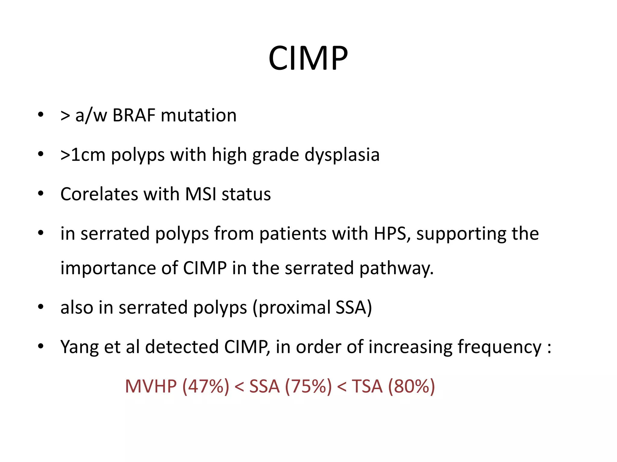 Serrated pathway to colorectal neoplasia | PPTX