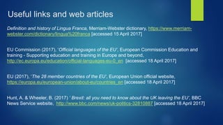 The Expanding Circle - the Status of English as a Lingua Franca (ELF ...