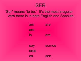 Ser & subj. pronouns 2013 | PPT