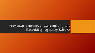 Perkembangan Sertifikasi Perikanan Budidaya di Indonesia | PPSX