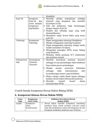 Sertifikasi dewan hakim mtq | PDF