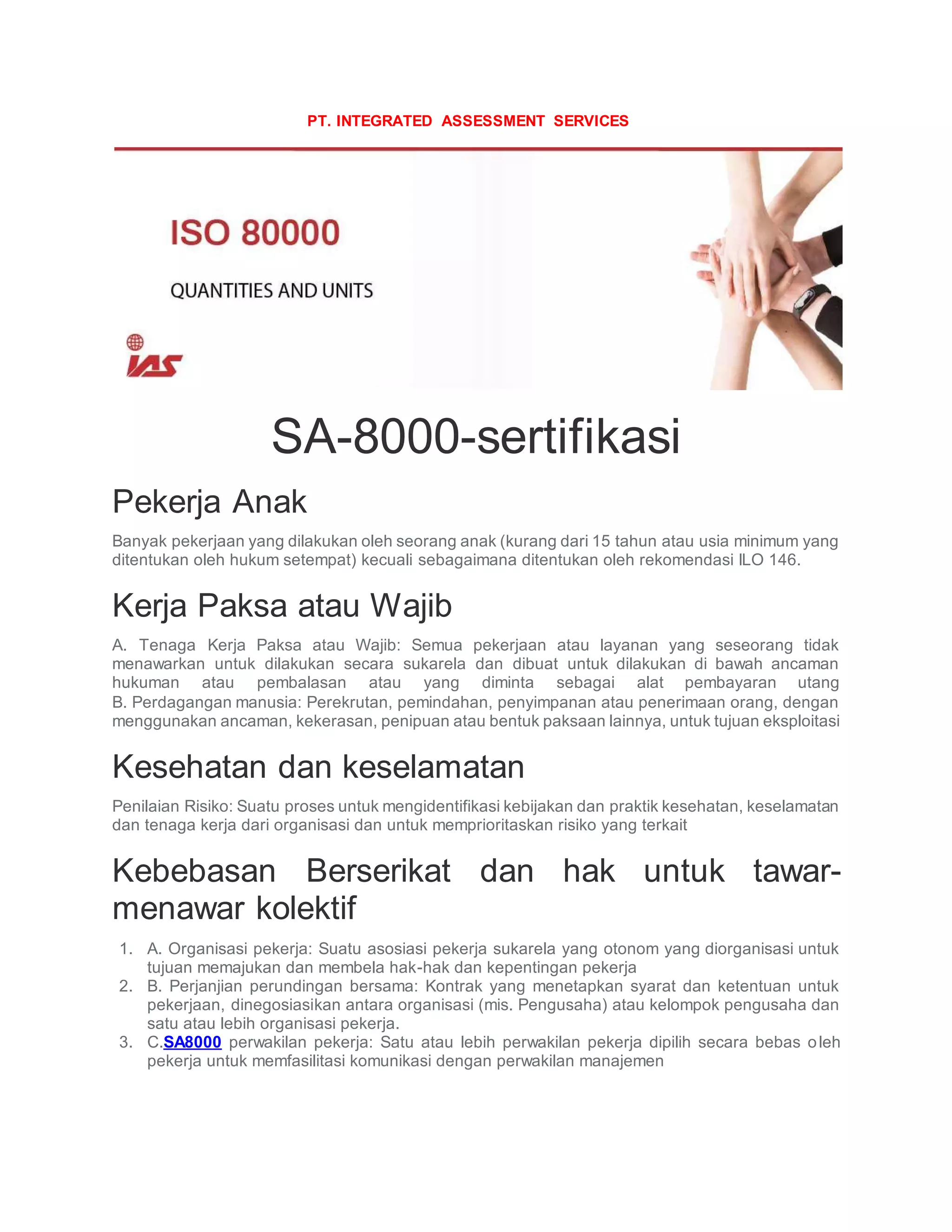 Sertifikasi sa 8000 | DOCX