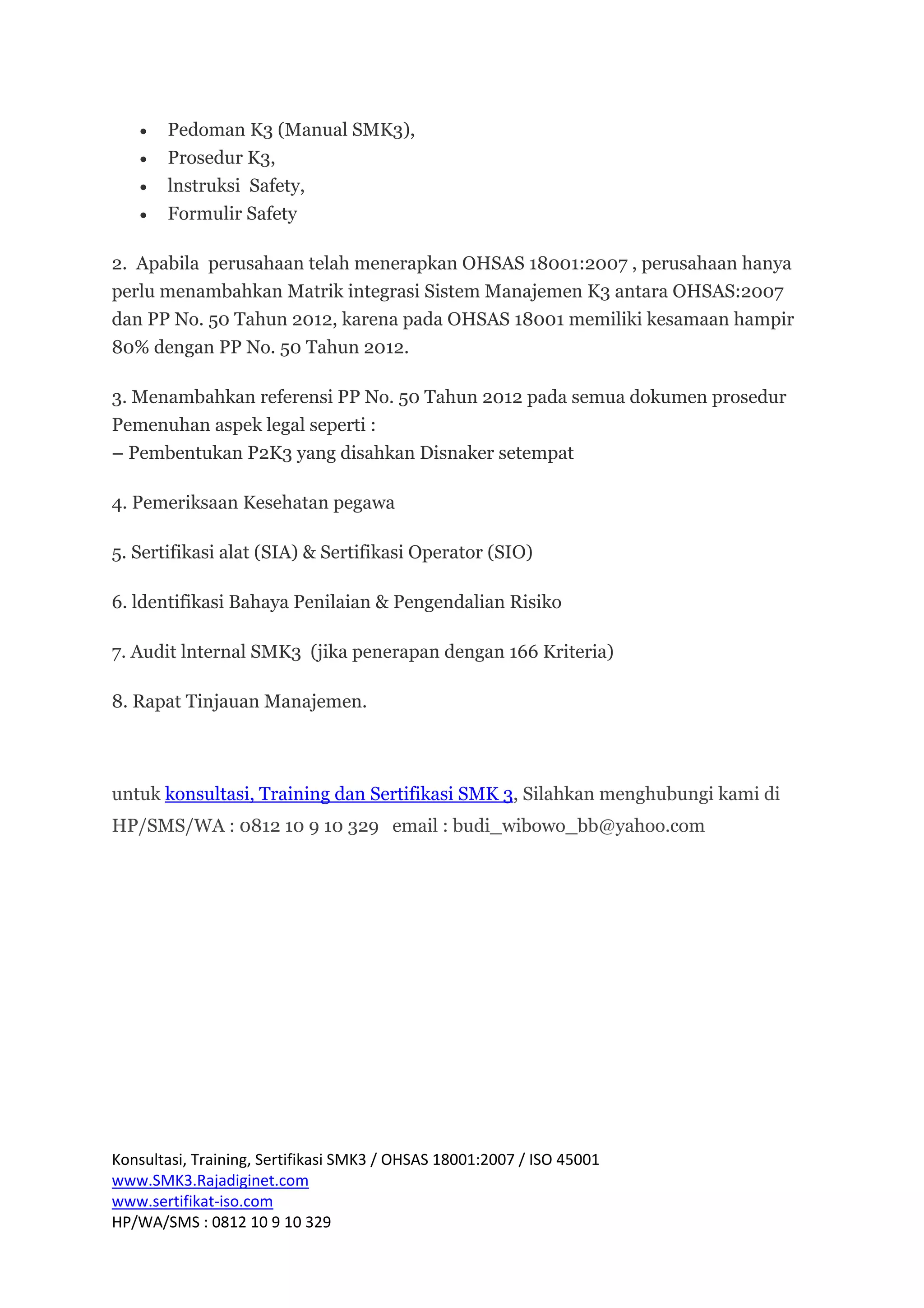 Sertifikasi smk3 | PDF