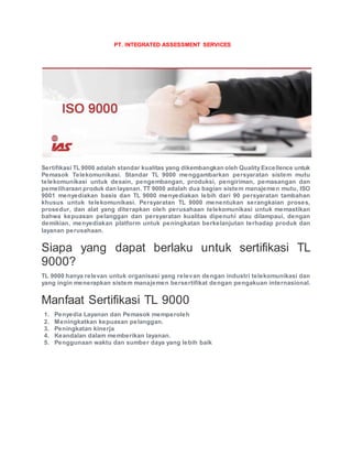 TL Certification 9000 | DOCX