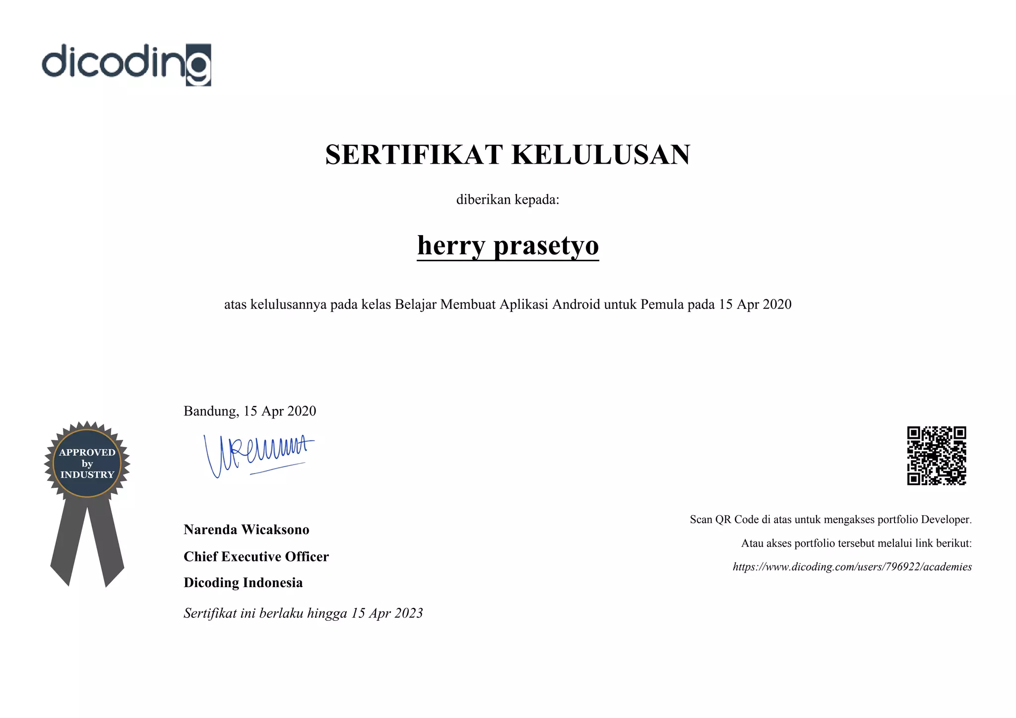 Sertifikat Dicoding | PPT