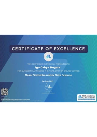 Dasar Statistika untuk Data Science | PDF