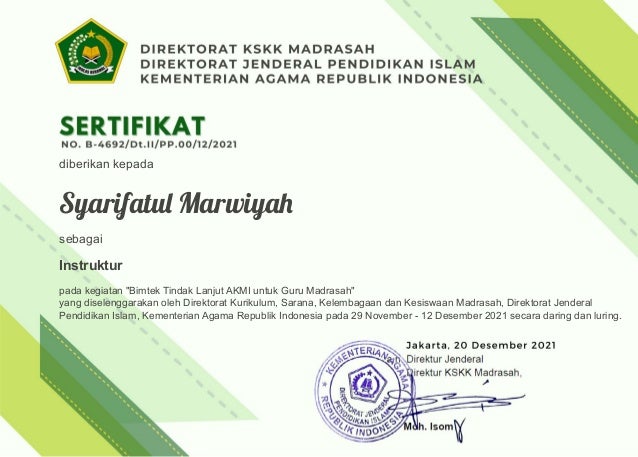 Sertifikat Instruktur Blended 3 AKMI | PDF