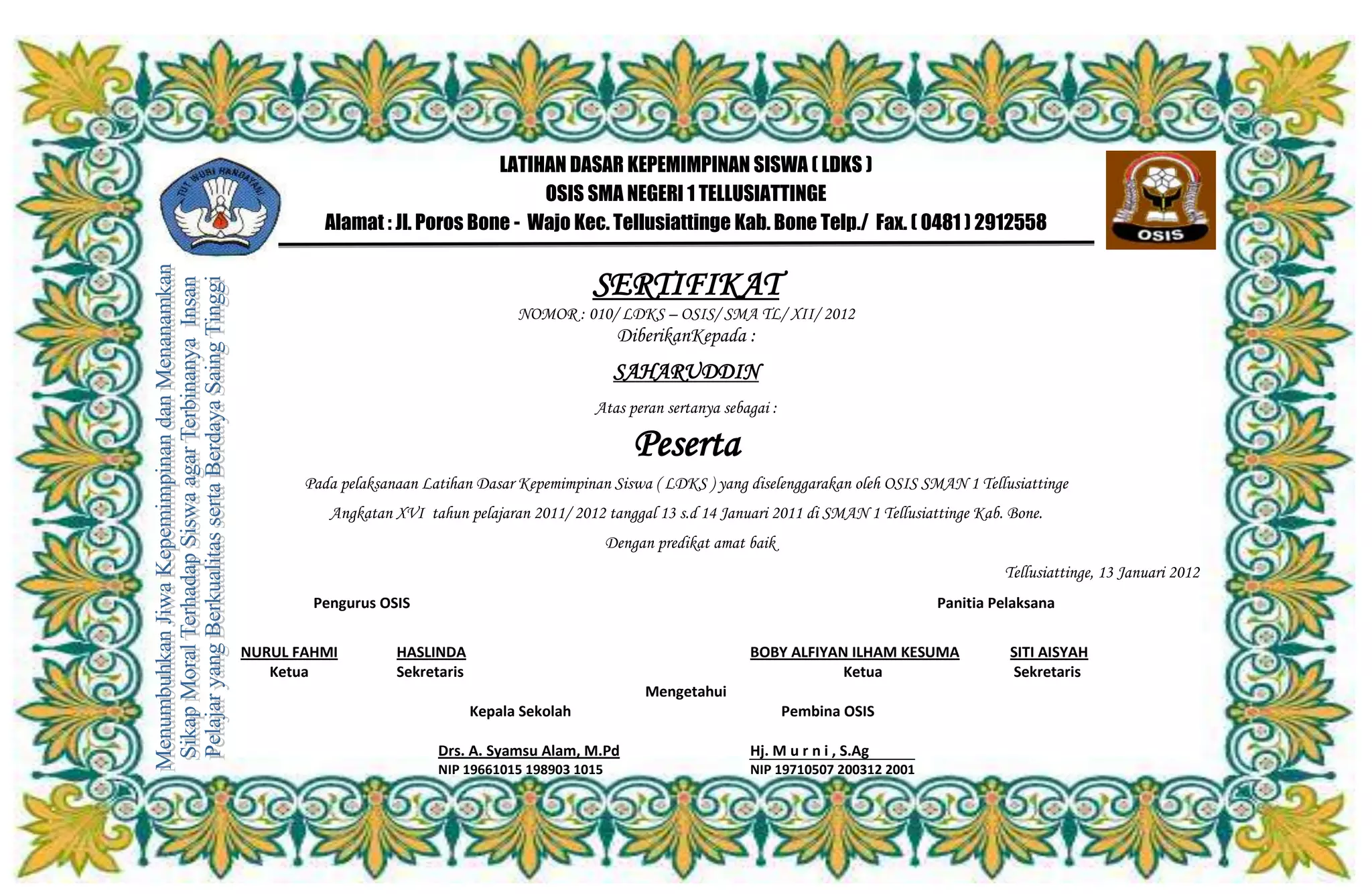 Sertifikat ldks | DOCX