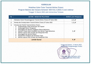 Sertifikat Pelatihan Calon Tutor Tuton 2022.1 a.n. Juvrianto ...