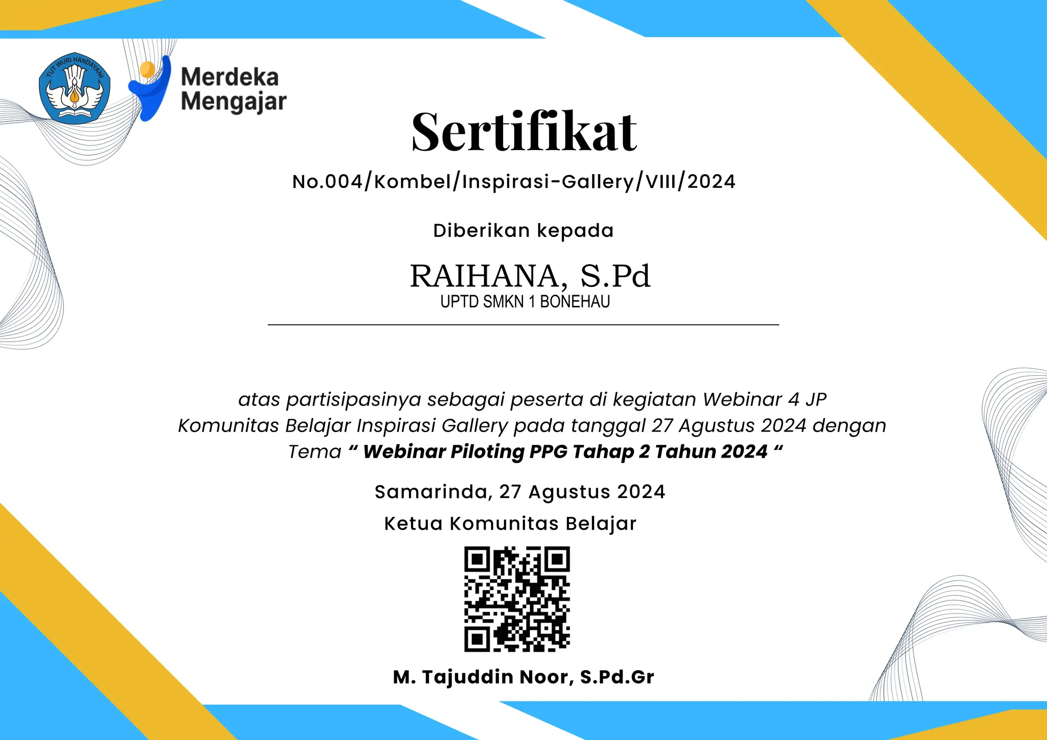 contoh desain Sertifikat Webinar PPG Tahap 2.pdf
