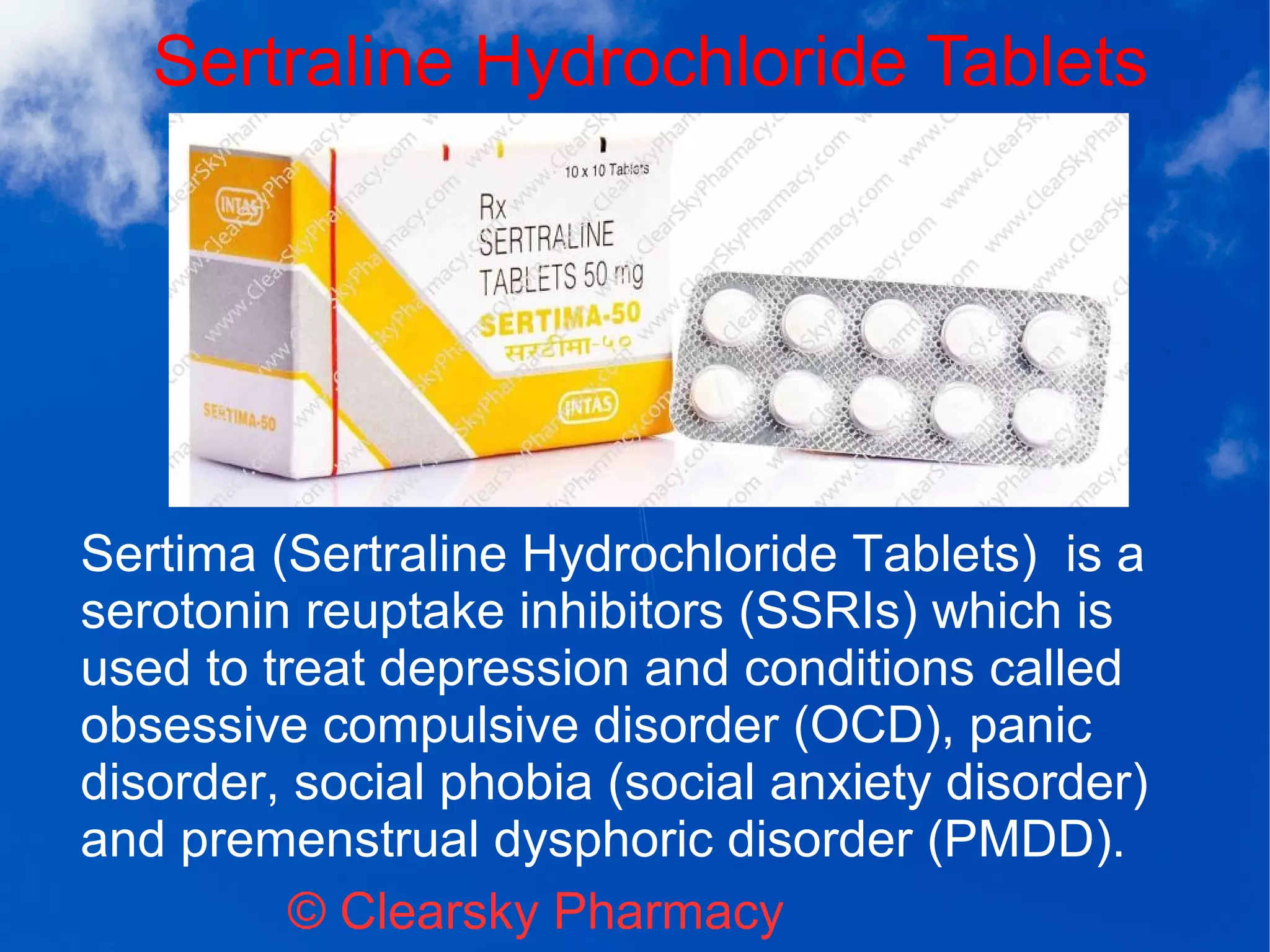 Sertima (Sertraline Hydrochloride Tablets) | ODP