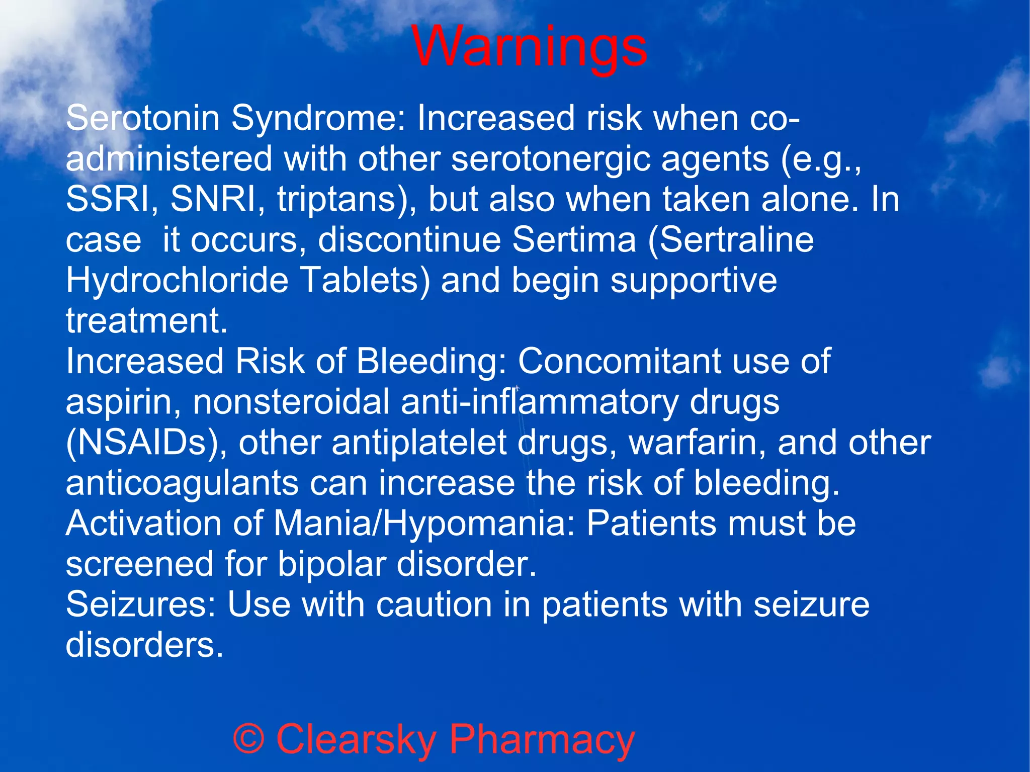 Sertima (Sertraline Hydrochloride Tablets) | ODP