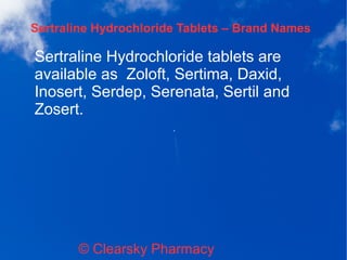 Sertima (Sertraline Hydrochloride Tablets) | ODP