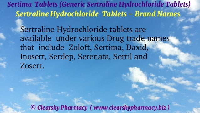 Sertima Tablets (Generic Sertraline Hydrochloride Tablets) | PDF