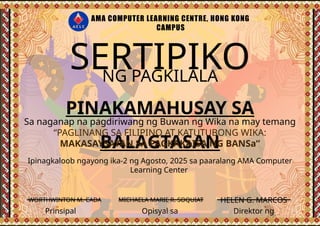 SERTIPIKO PARA SA LINGO [Autosaved].pptx