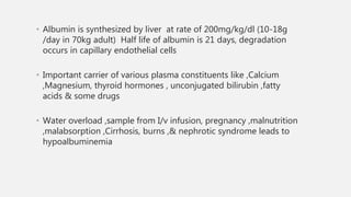 Serum albumin | PPTX