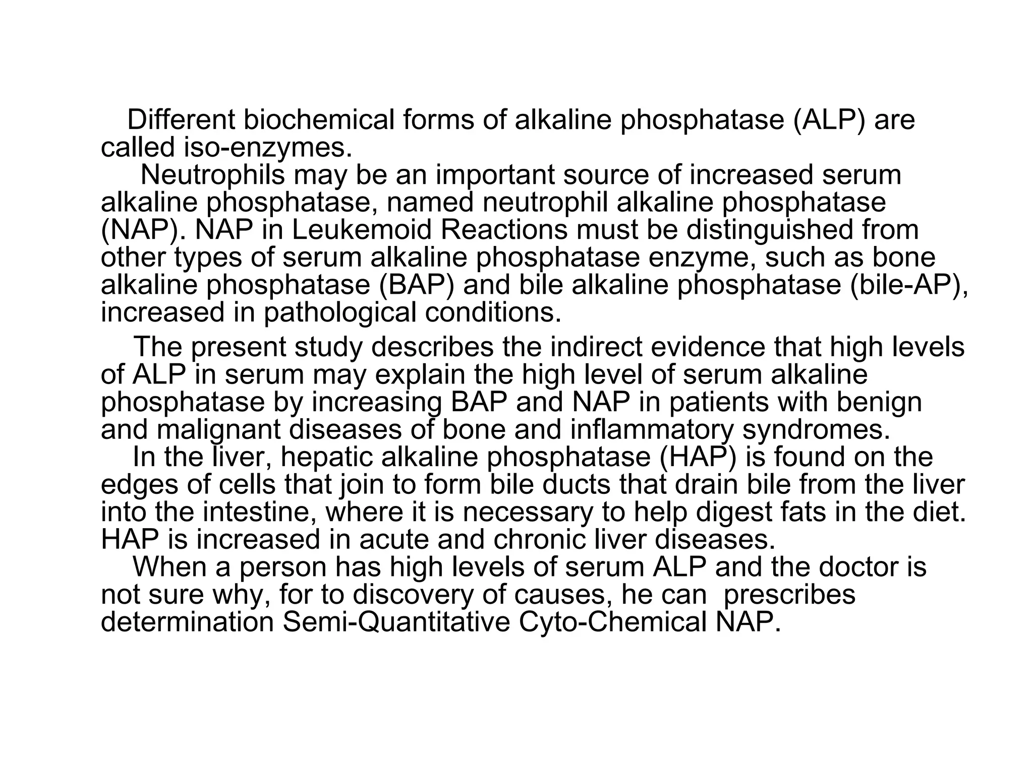 Serum Alkaline Phosphatase Activity And Its Iso Enzymes In | PPT