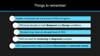 Serum CEA as Tumor Marker | PPTX