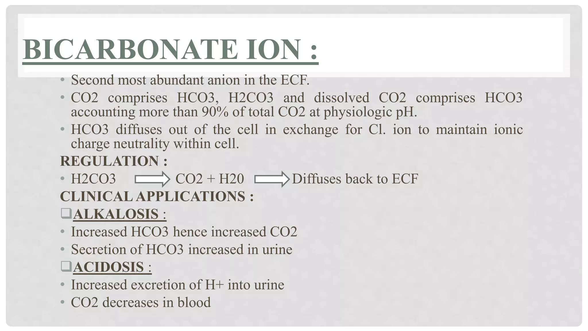Serum chloride and bicarbonate | PPTX